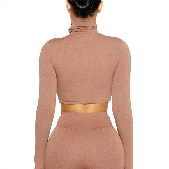 naked wardrobe | Tops | Naked Wardrobe Turtleneck Crop In Mocha | Poshmark